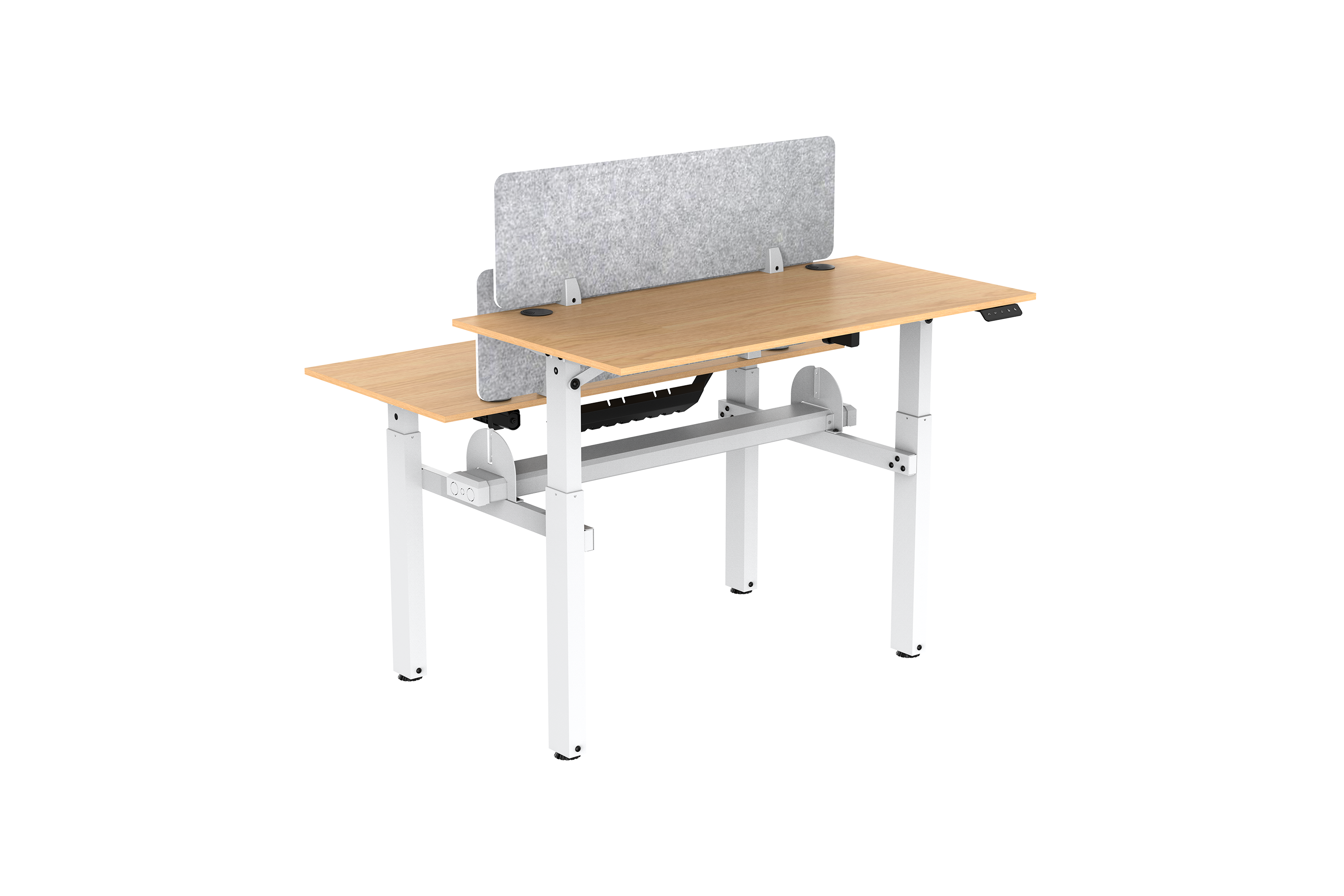 Autoniture DuoFlex Dual-Workstation Electric Office Standing Table ...